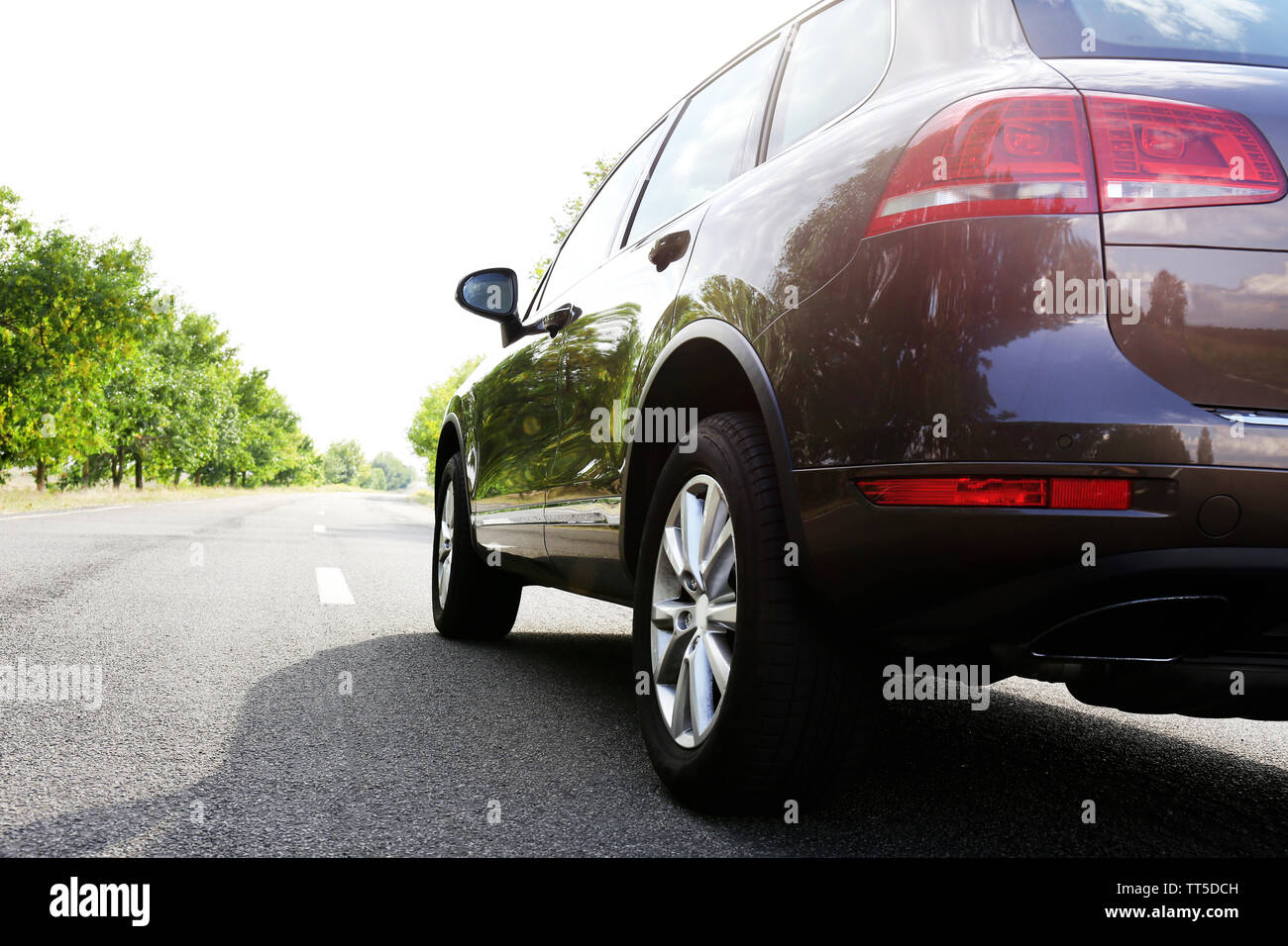 Car on road Stock Photo - Alamy