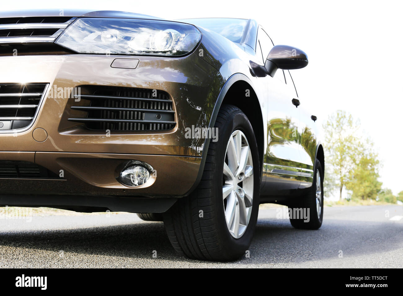 Car on road Stock Photo - Alamy