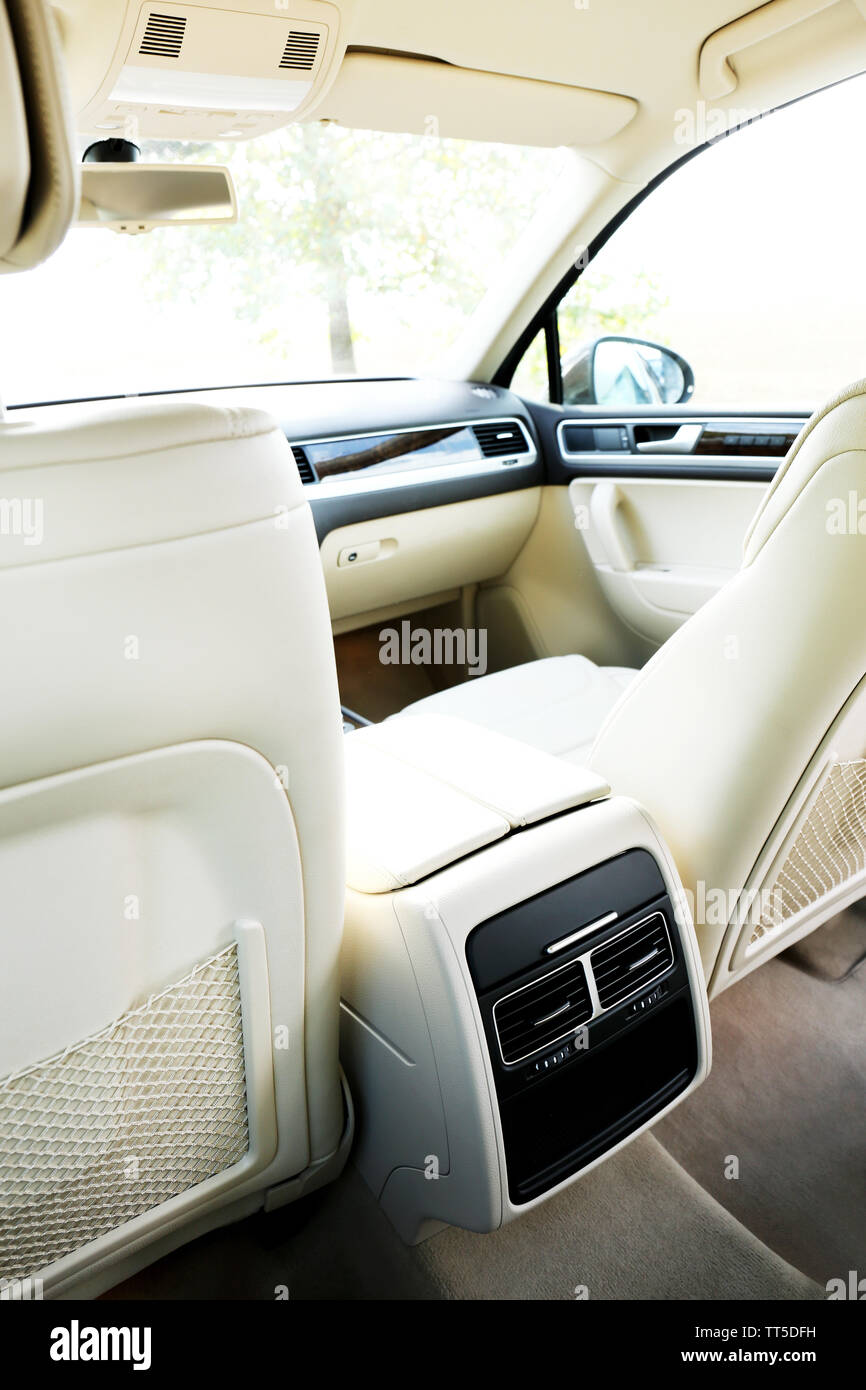 Modern car interior Stock Photo - Alamy