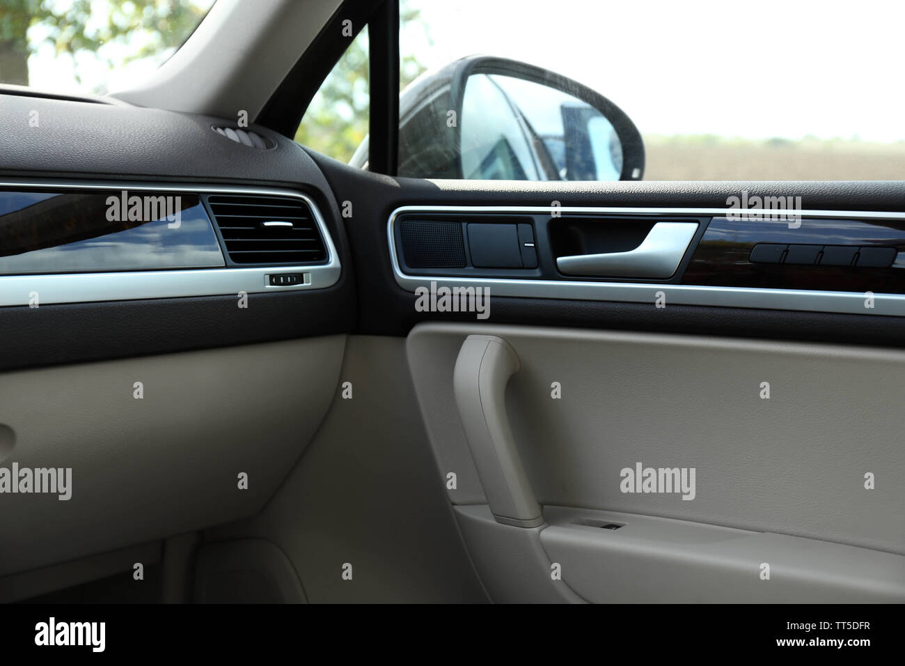 Modern car interior Stock Photo - Alamy