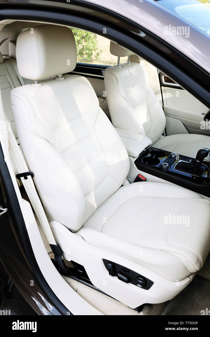 Modern car interior Stock Photo - Alamy