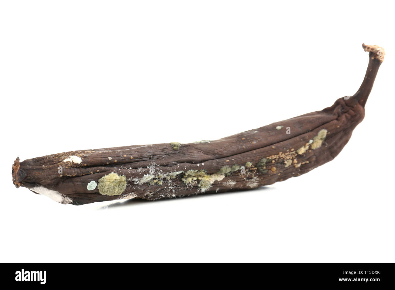 Rotten banana isolated on white Stock Photo - Alamy