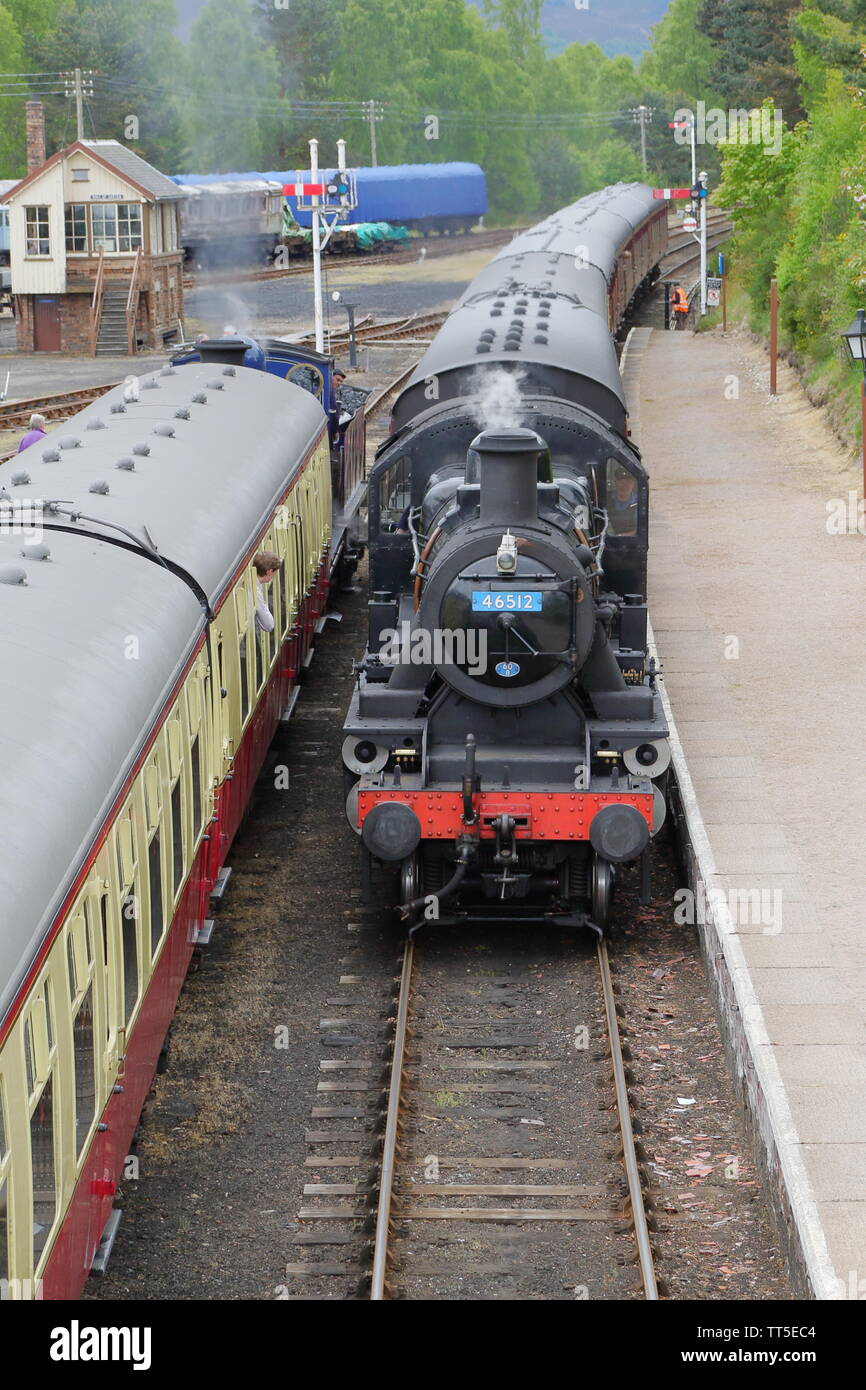 Steam train; 1952 Swindon-built locomotive “E V Cooper Engineer” 46512 ...