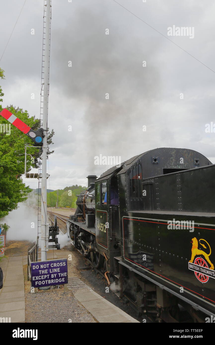 Steam train; 1952 Swindon-built locomotive “E V Cooper Engineer” 46512 ...