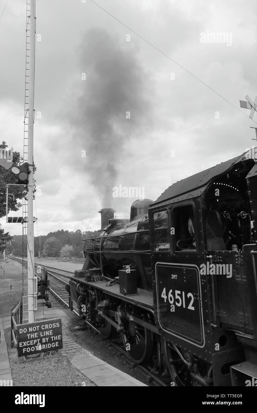 Black and white image of 1952 Swindon-built locomotive “E V Cooper ...