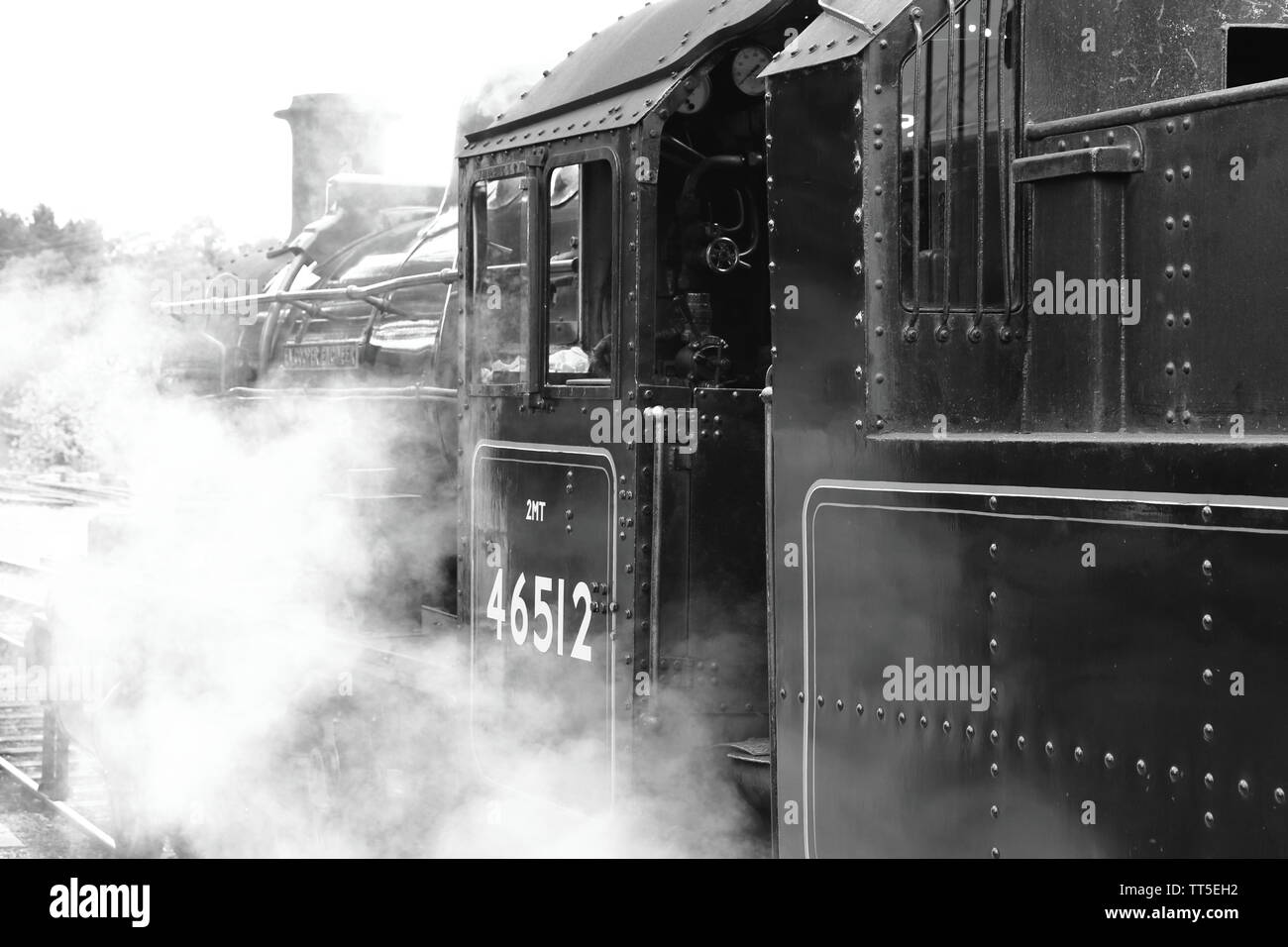Black and white image of 1952 Swindon-built locomotive “E V Cooper ...