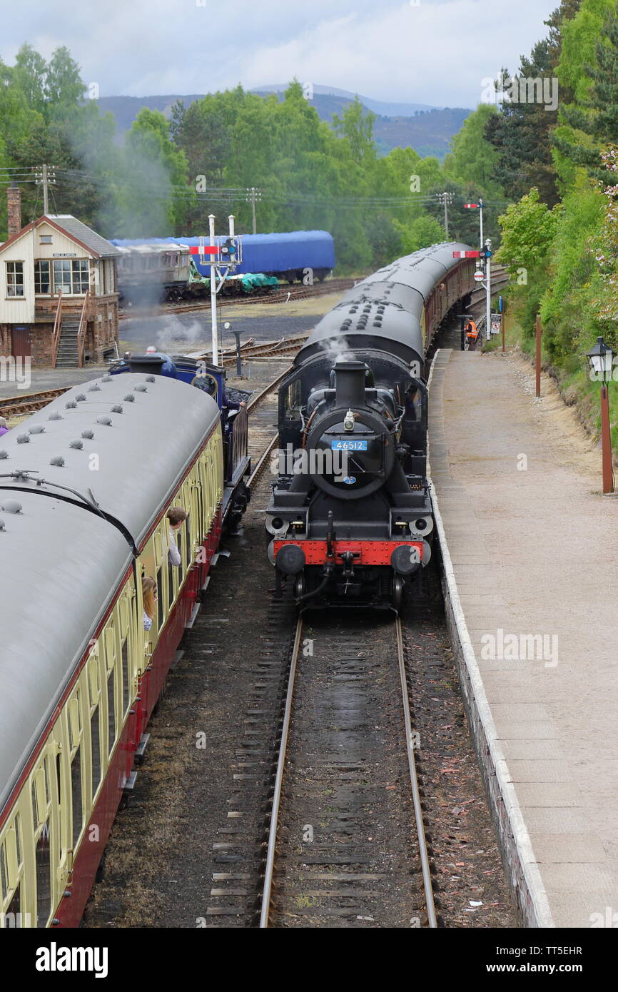 Steam train; 1952 Swindon-built locomotive “E V Cooper Engineer” 46512 ...