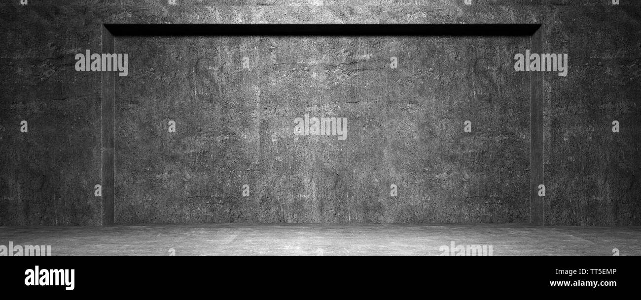 rustic emty room with stone wall - Illustration Stock Photo - Alamy