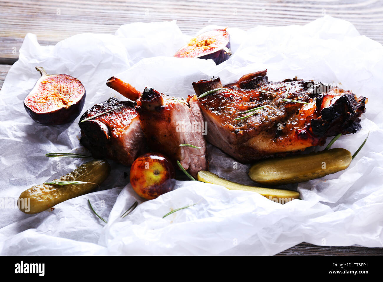 Grilled Lamb steak Stock Photo - Alamy