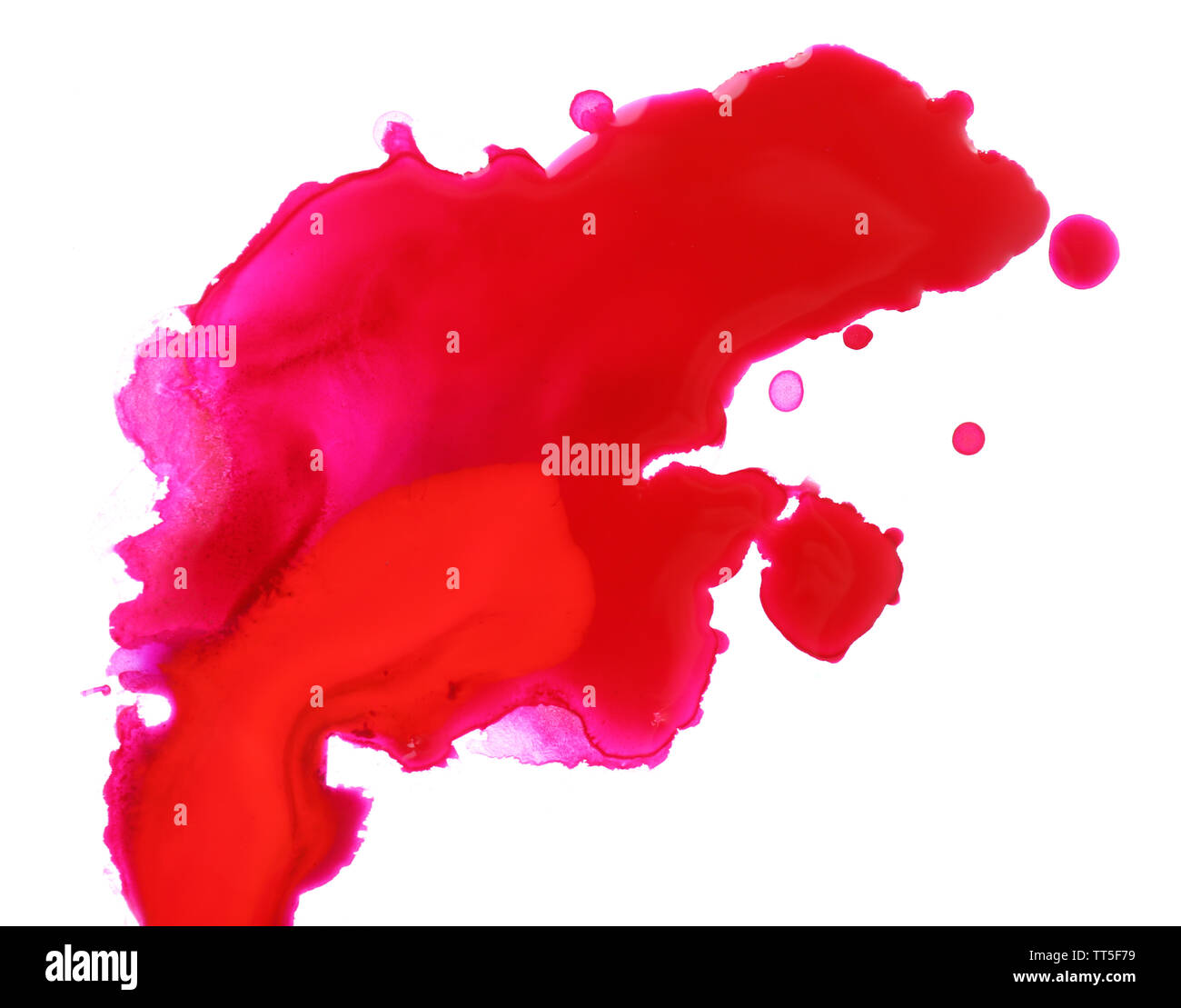 Spilled paint isolated on white Stock Photo - Alamy