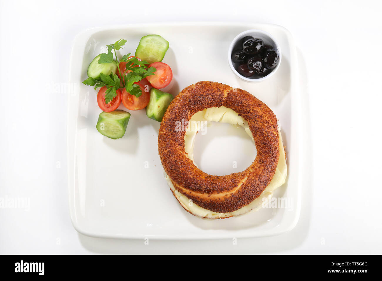 simit called turkish baked street food cuisine bagel Stock Photo - Alamy