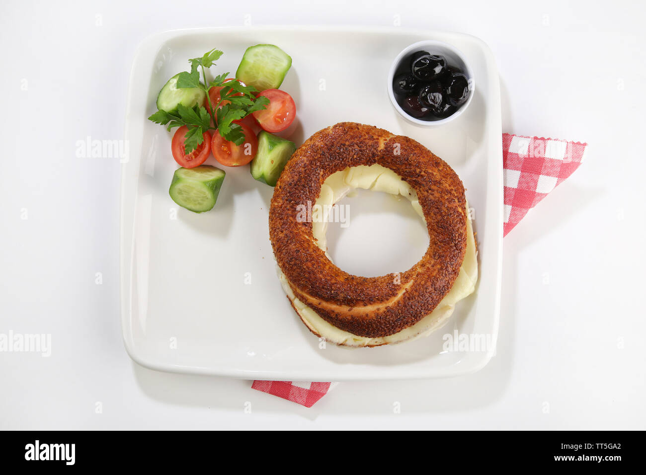 simit called turkish baked street food cuisine bagel Stock Photo - Alamy