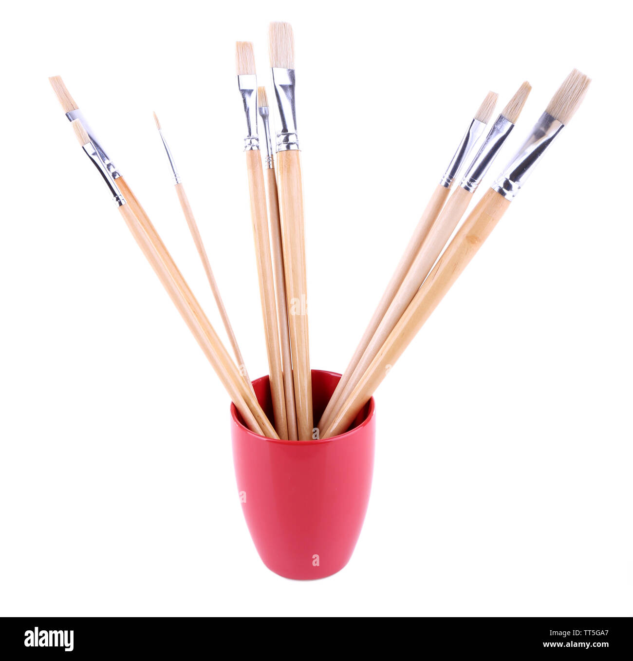 Art paint brushes in cup hi-res stock photography and images - Alamy