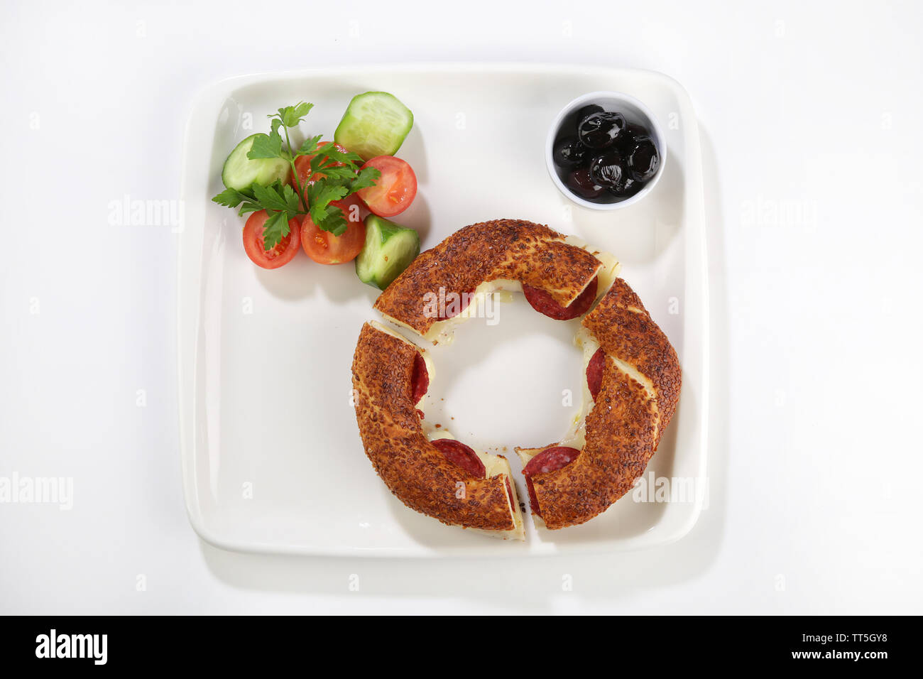 simit called turkish baked street food cuisine bagel Stock Photo - Alamy