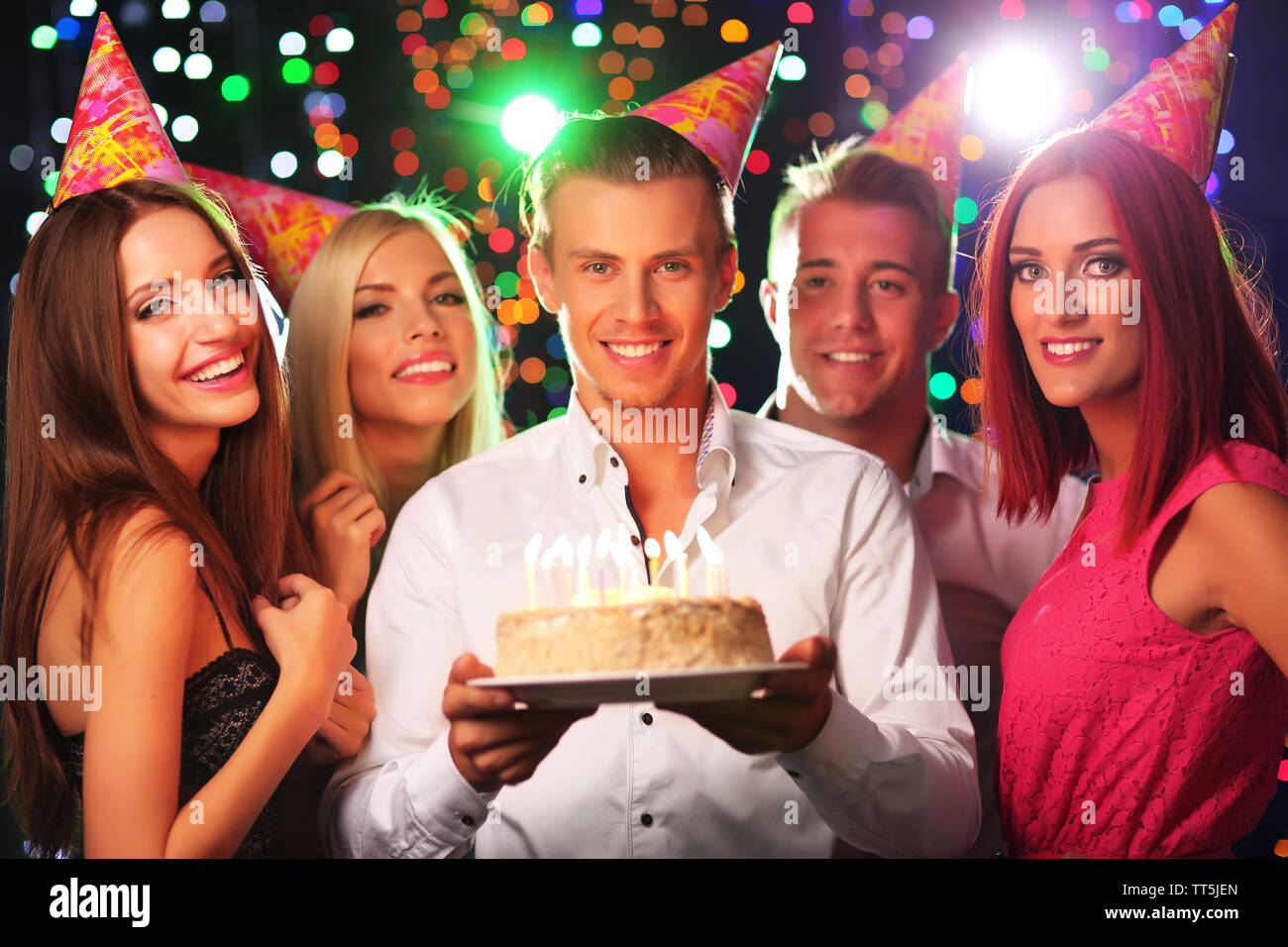 Birthday party in club Stock Photo - Alamy