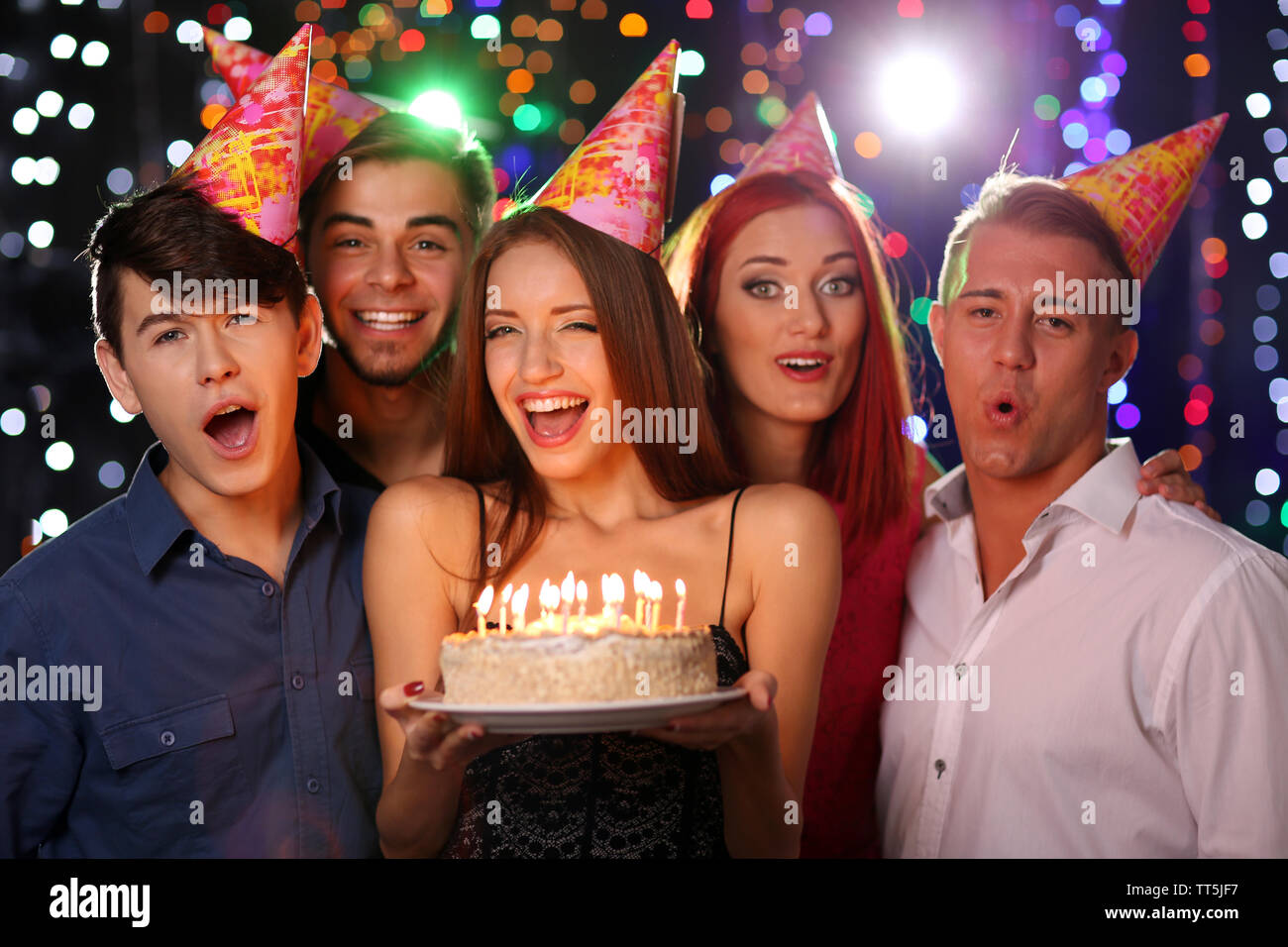 Birthday party in club Stock Photo - Alamy