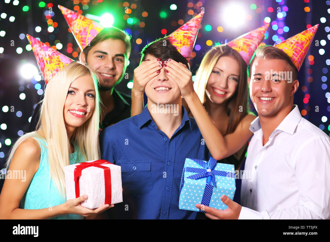 Birthday party in club Stock Photo - Alamy