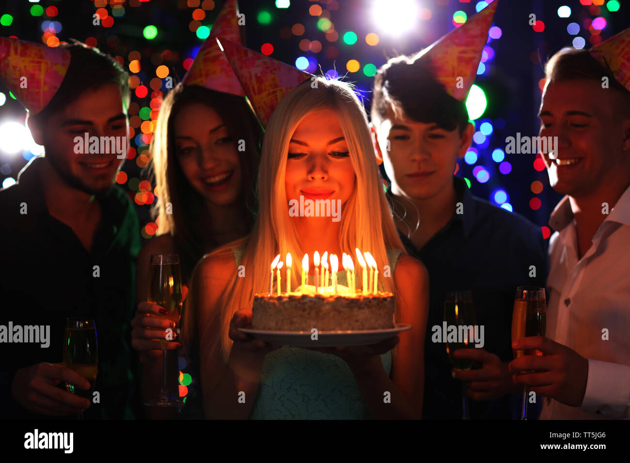 Birthday party in club Stock Photo - Alamy