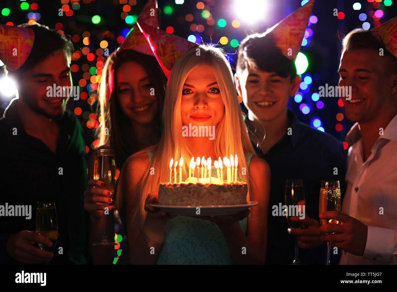 Birthday party in club Stock Photo - Alamy