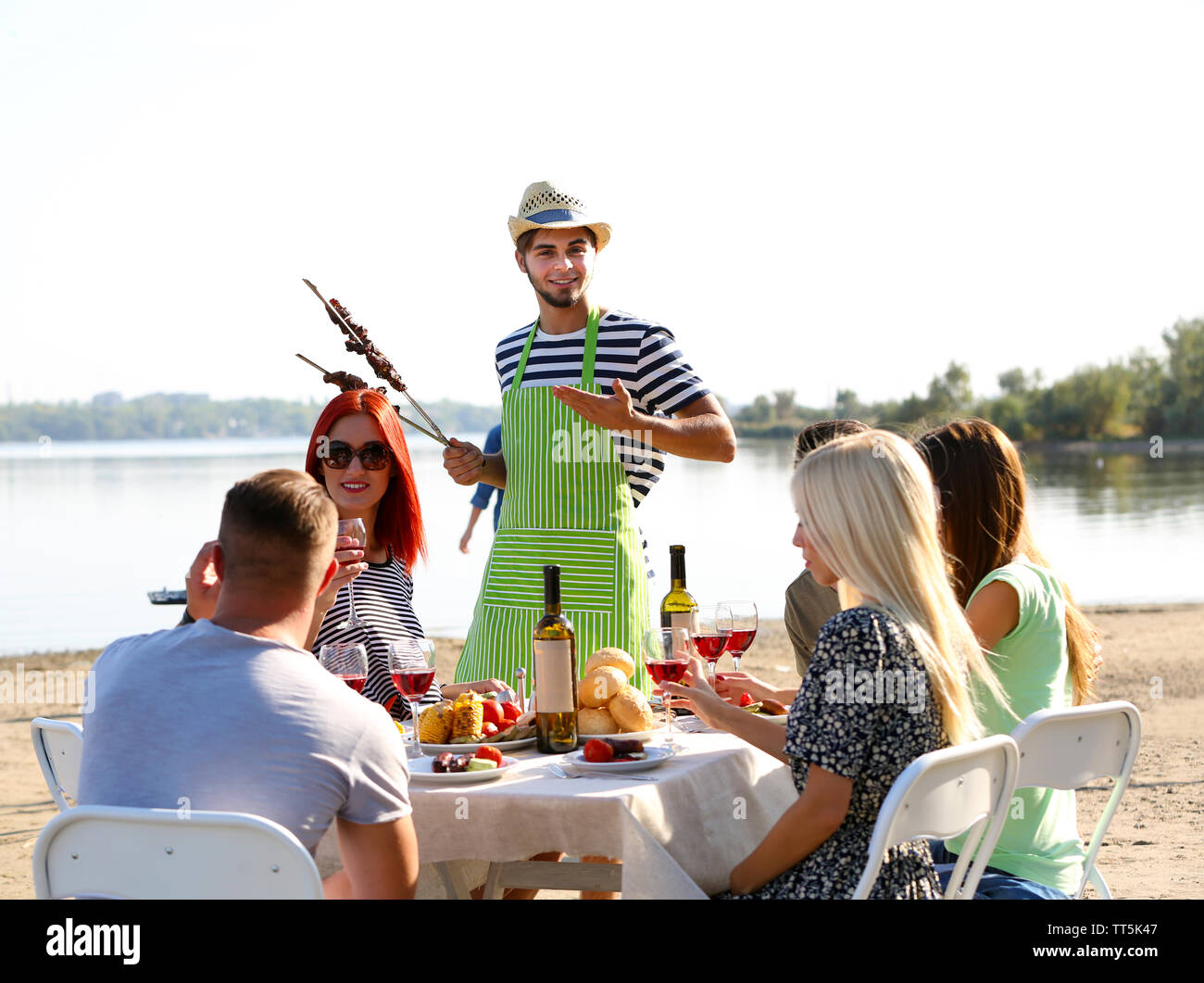 Young friends on rest, outdoors Stock Photo - Alamy