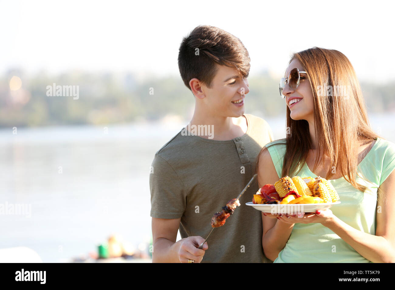 Young friends on rest, outdoors Stock Photo - Alamy