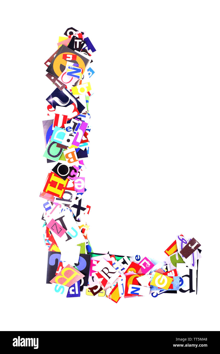 Abc letters made newspaper letters hi-res stock photography and images ...