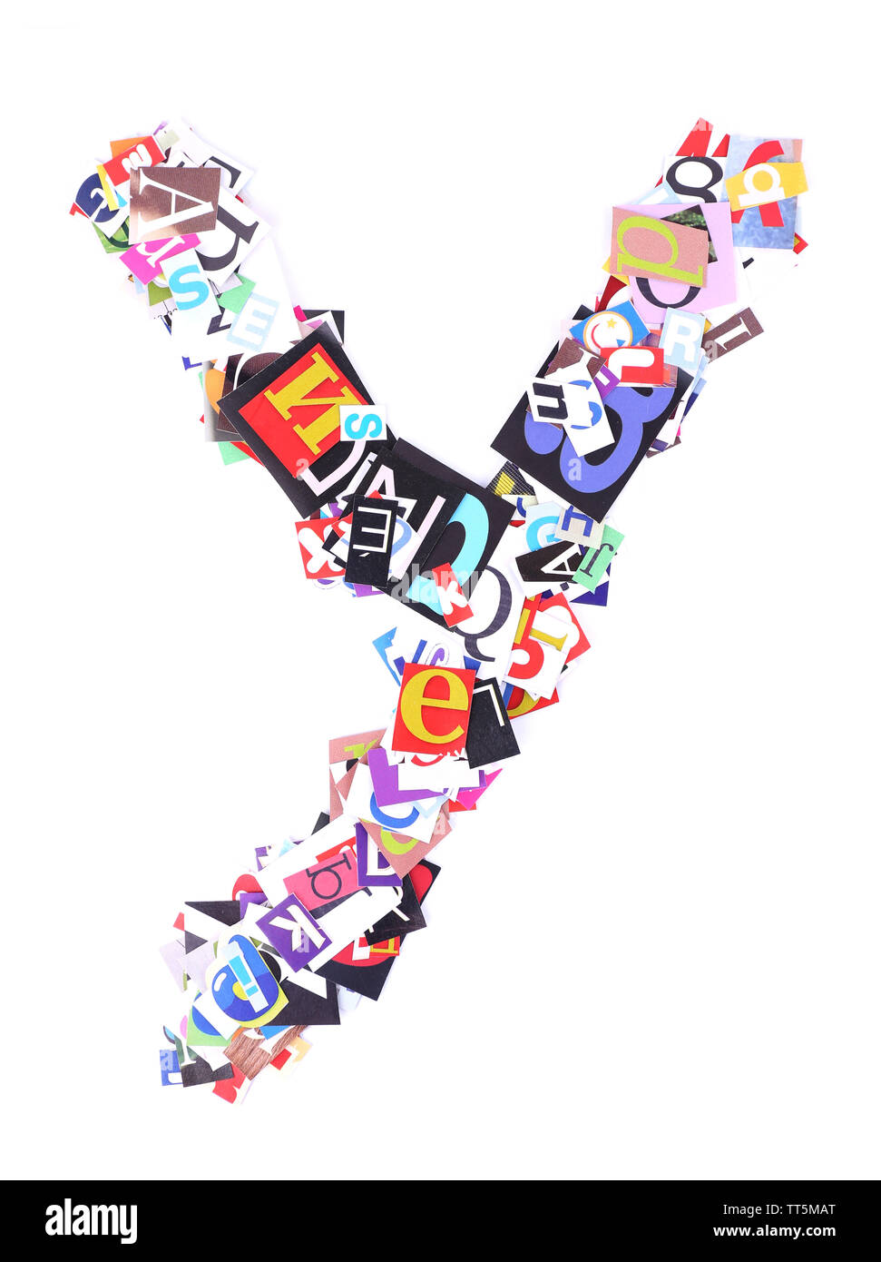 Abc letters made newspaper letters hi-res stock photography and images ...