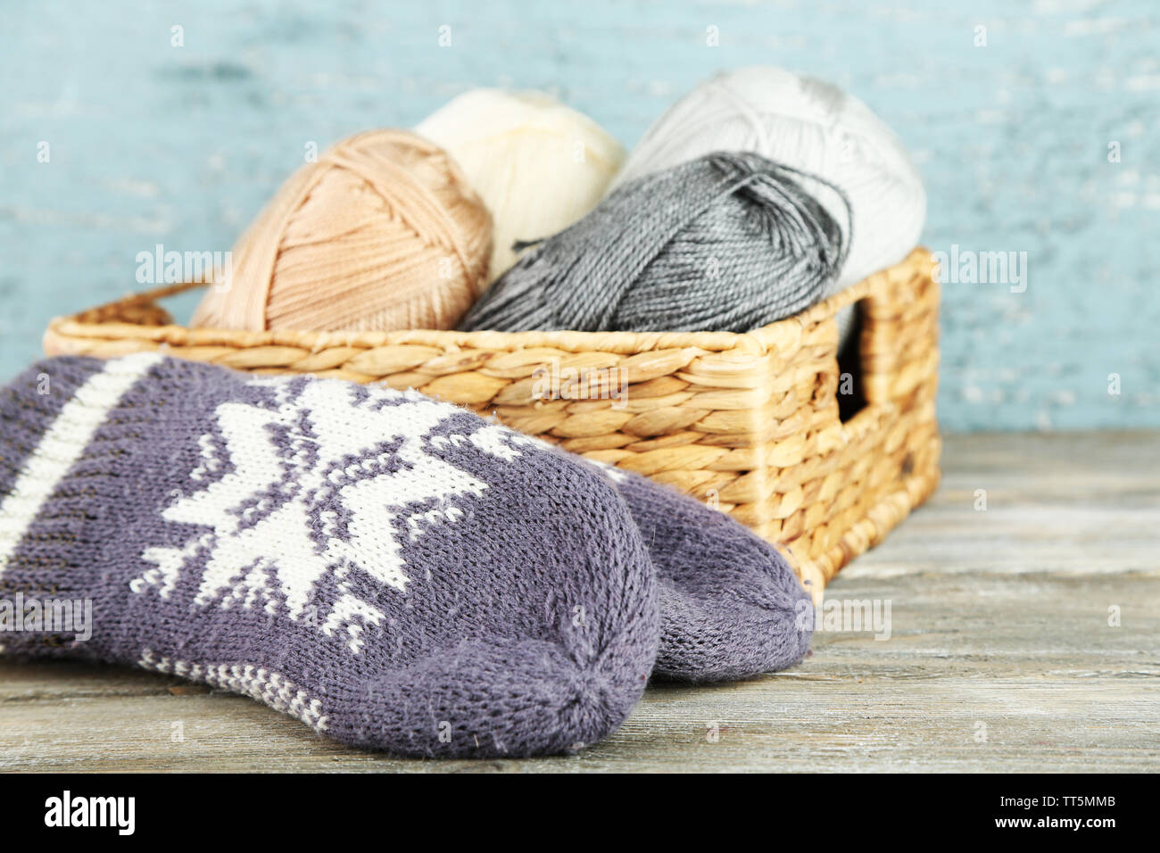 Beautiful warm mittens basket hi-res stock photography and images - Alamy