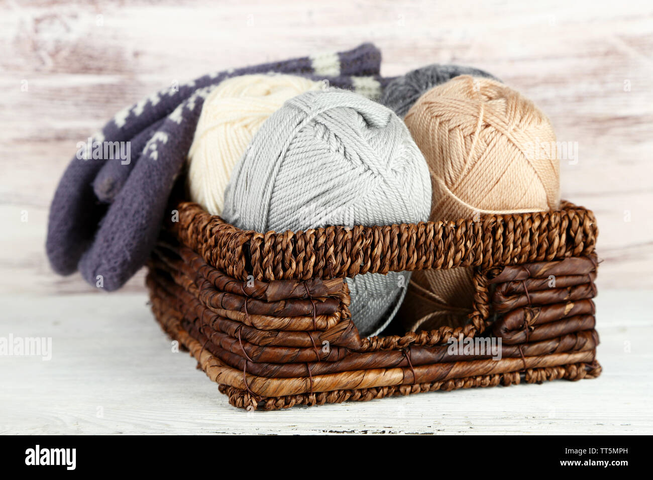 Beautiful warm mittens basket hi-res stock photography and images - Alamy
