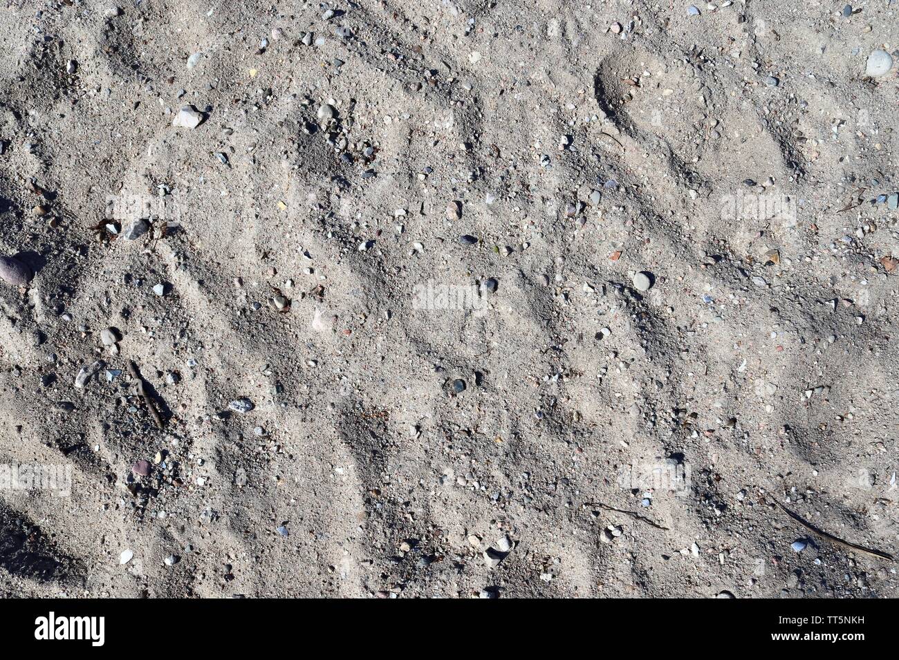 Close up detailed view on sandy ground surfaces in high resolution ...