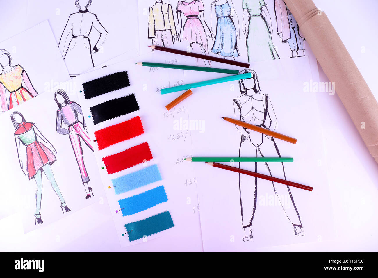 Garment sketches hi-res stock photography and images - Alamy