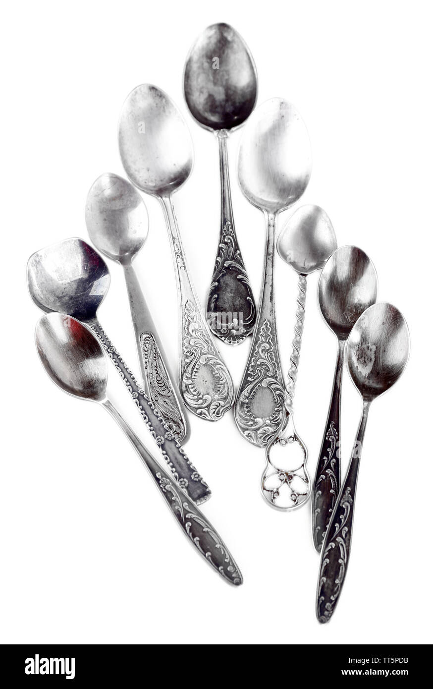 Stainless steel small spoons hi-res stock photography and images - Alamy