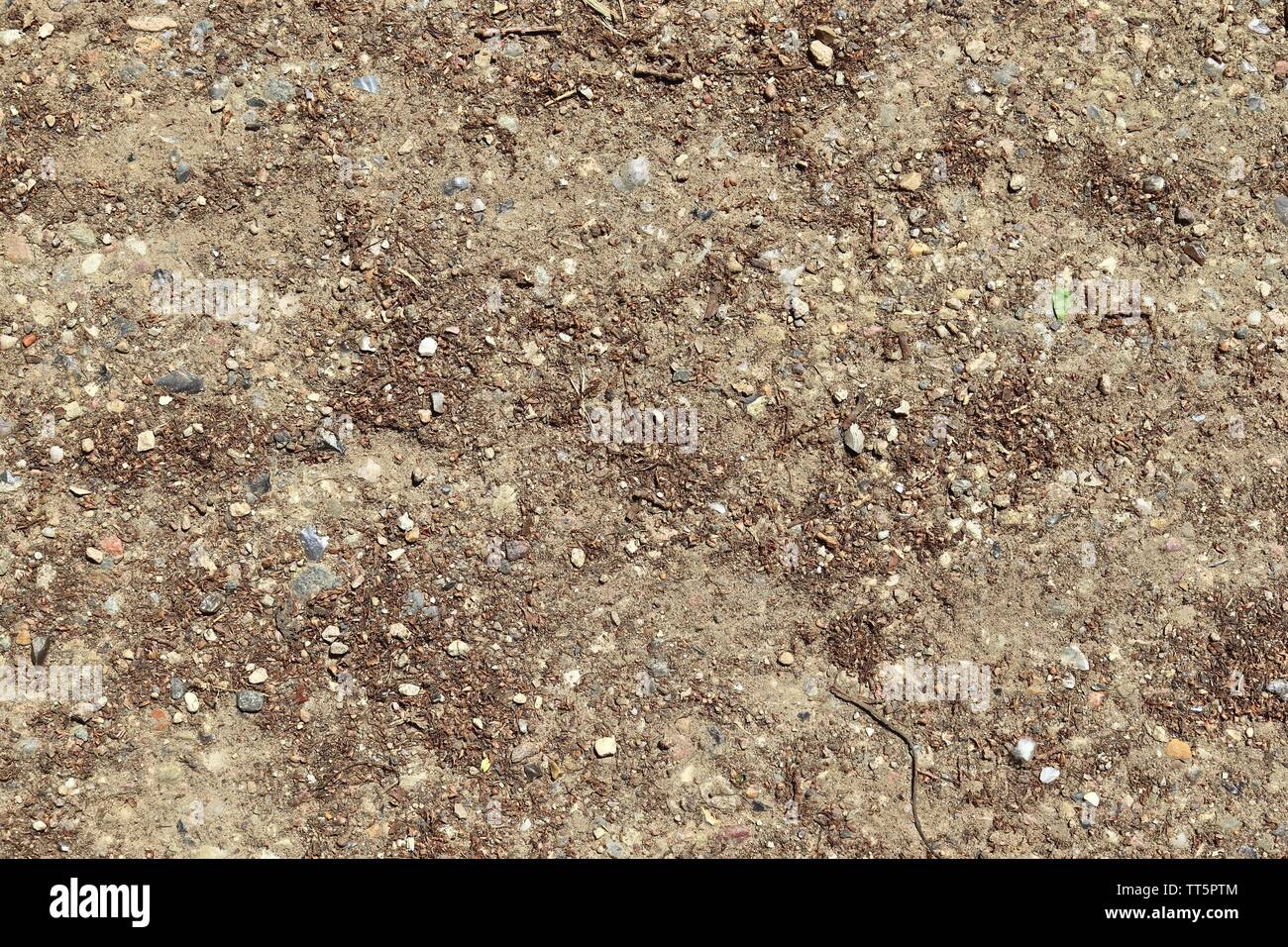 Close up detailed view on sandy ground surfaces in high resolution ...
