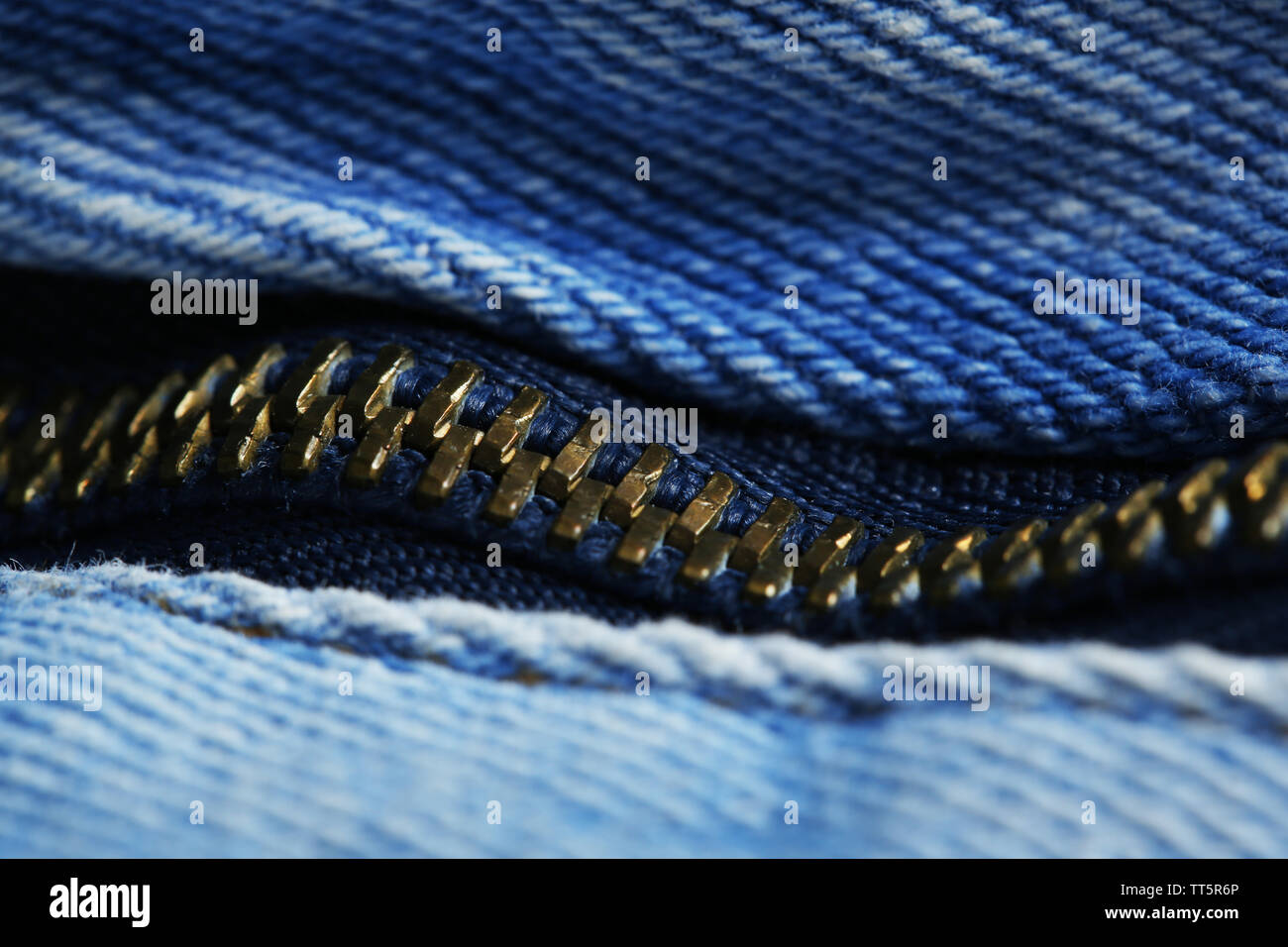 Zipper on clothes close up Stock Photo - Alamy