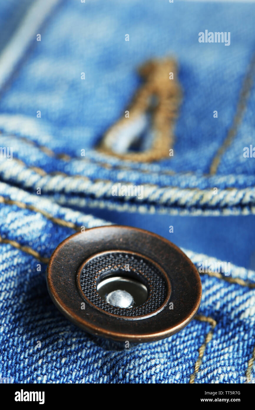 Button on clothes close up Stock Photo - Alamy