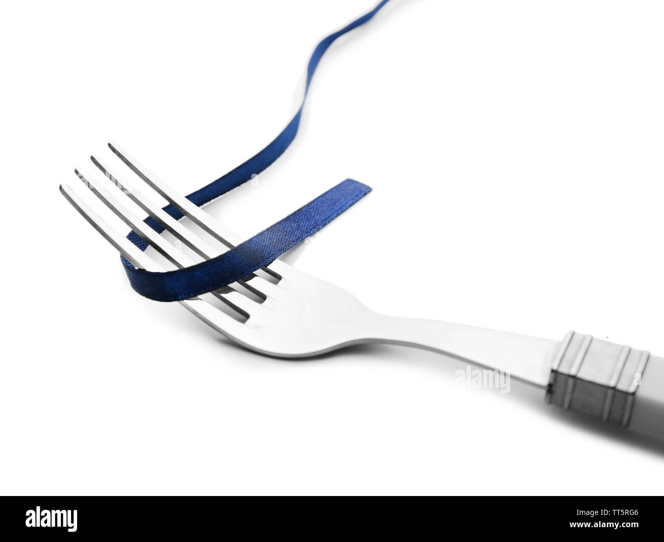 Stages of tying bow on fork close-up Stock Photo - Alamy