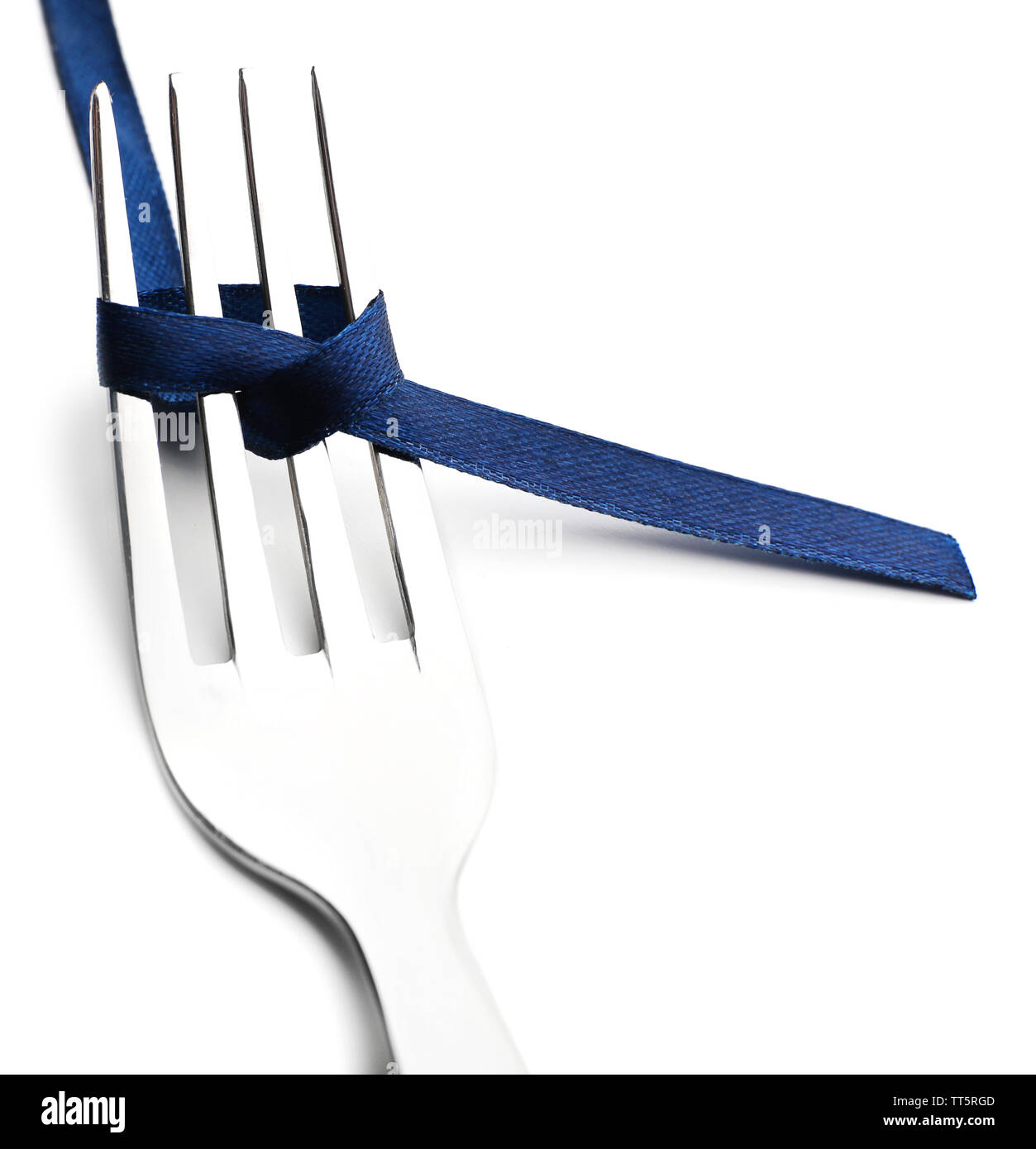 Stages of tying bow on fork close-up Stock Photo - Alamy