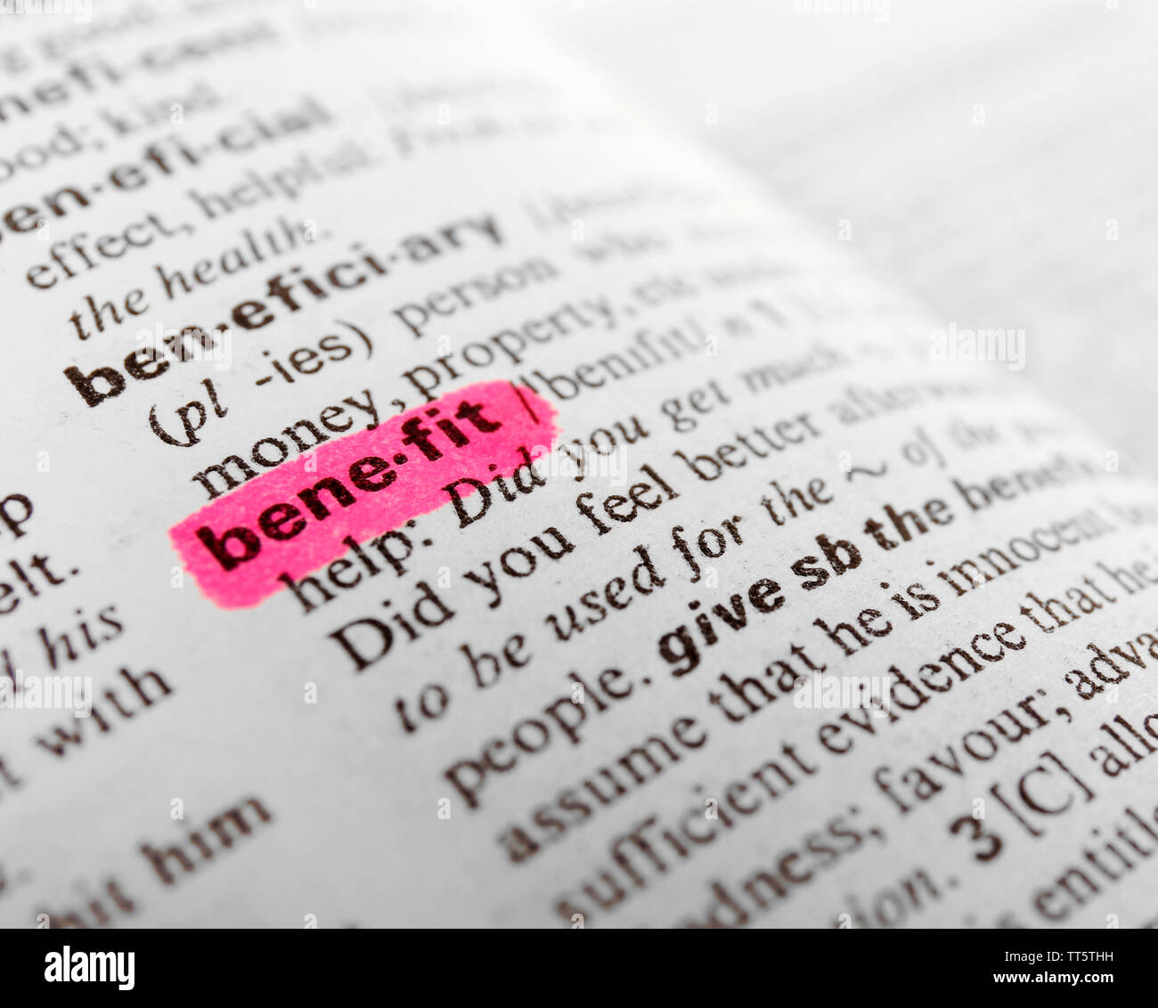 Word highlighted with pink marker Stock Photo - Alamy