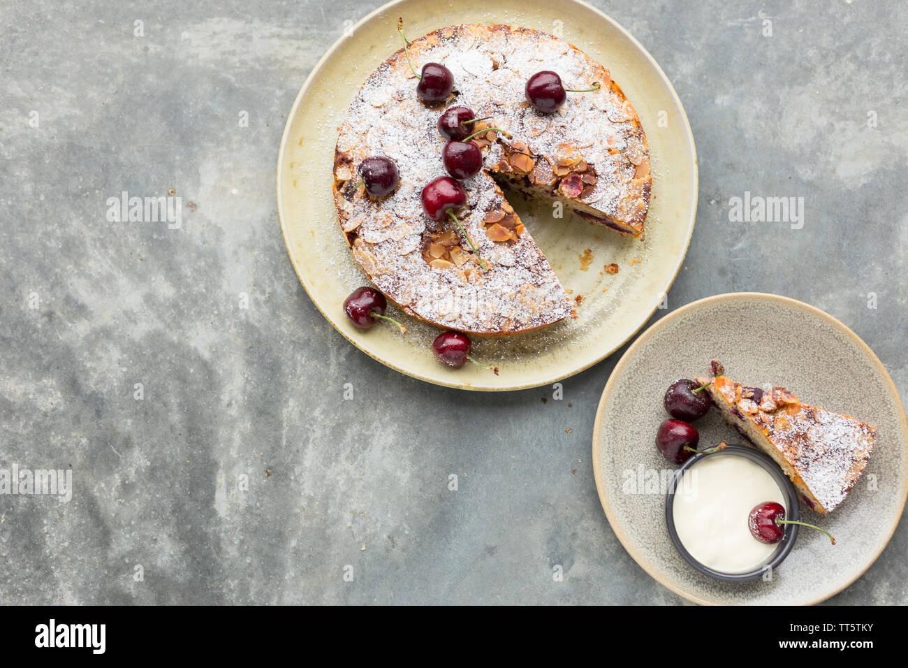 Whole cake with one slice missing hi-res stock photography and images ...