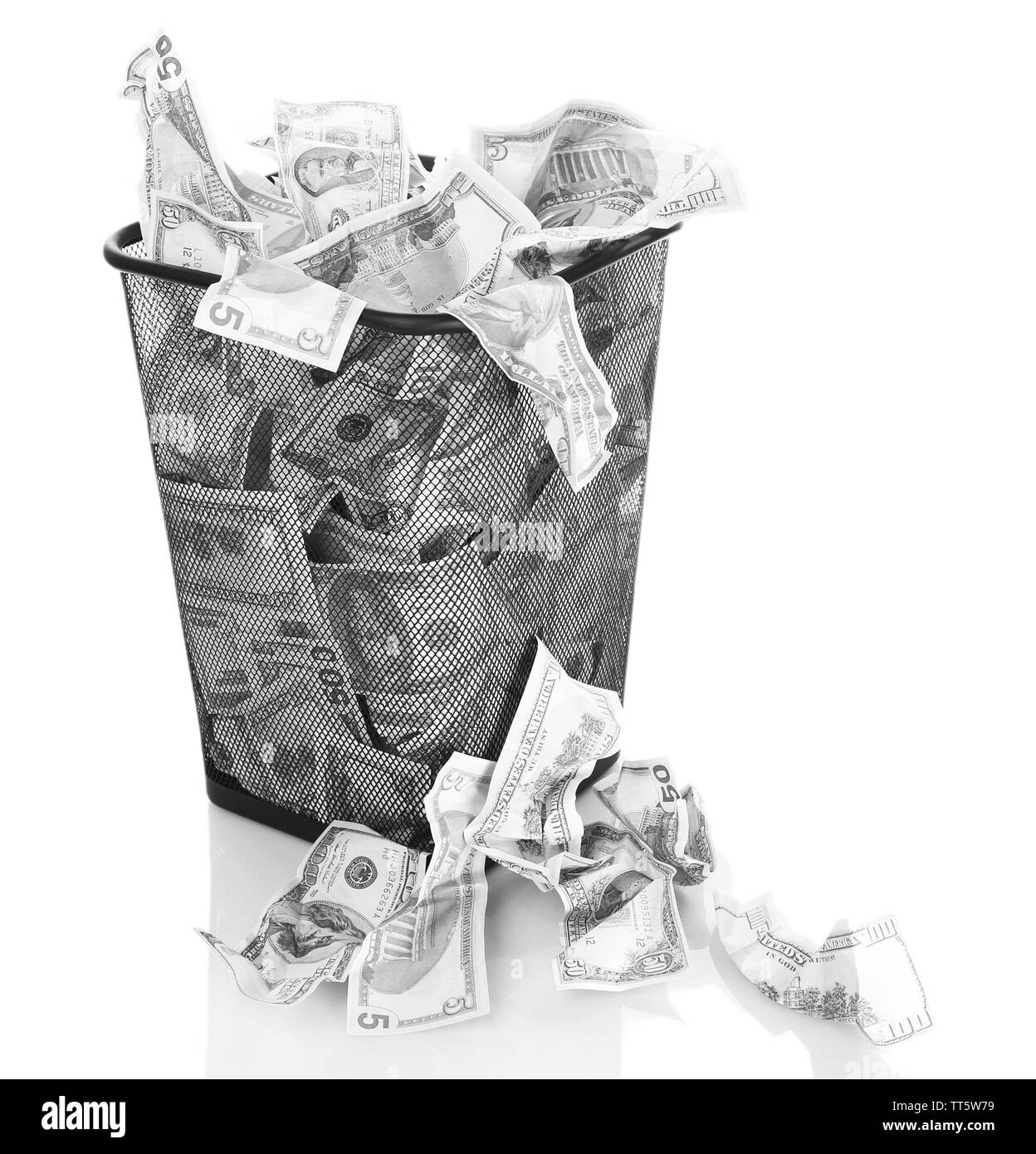 Throwing paper in the bin Black and White Stock Photos & Images - Alamy
