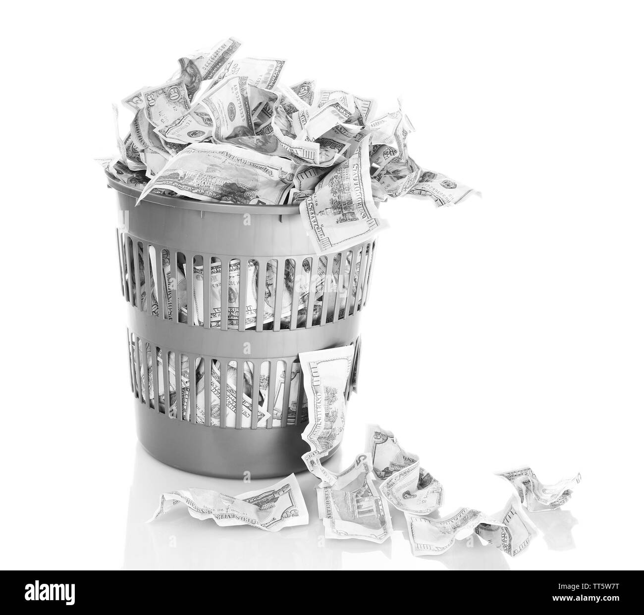 Throwing paper in the bin Black and White Stock Photos & Images - Alamy