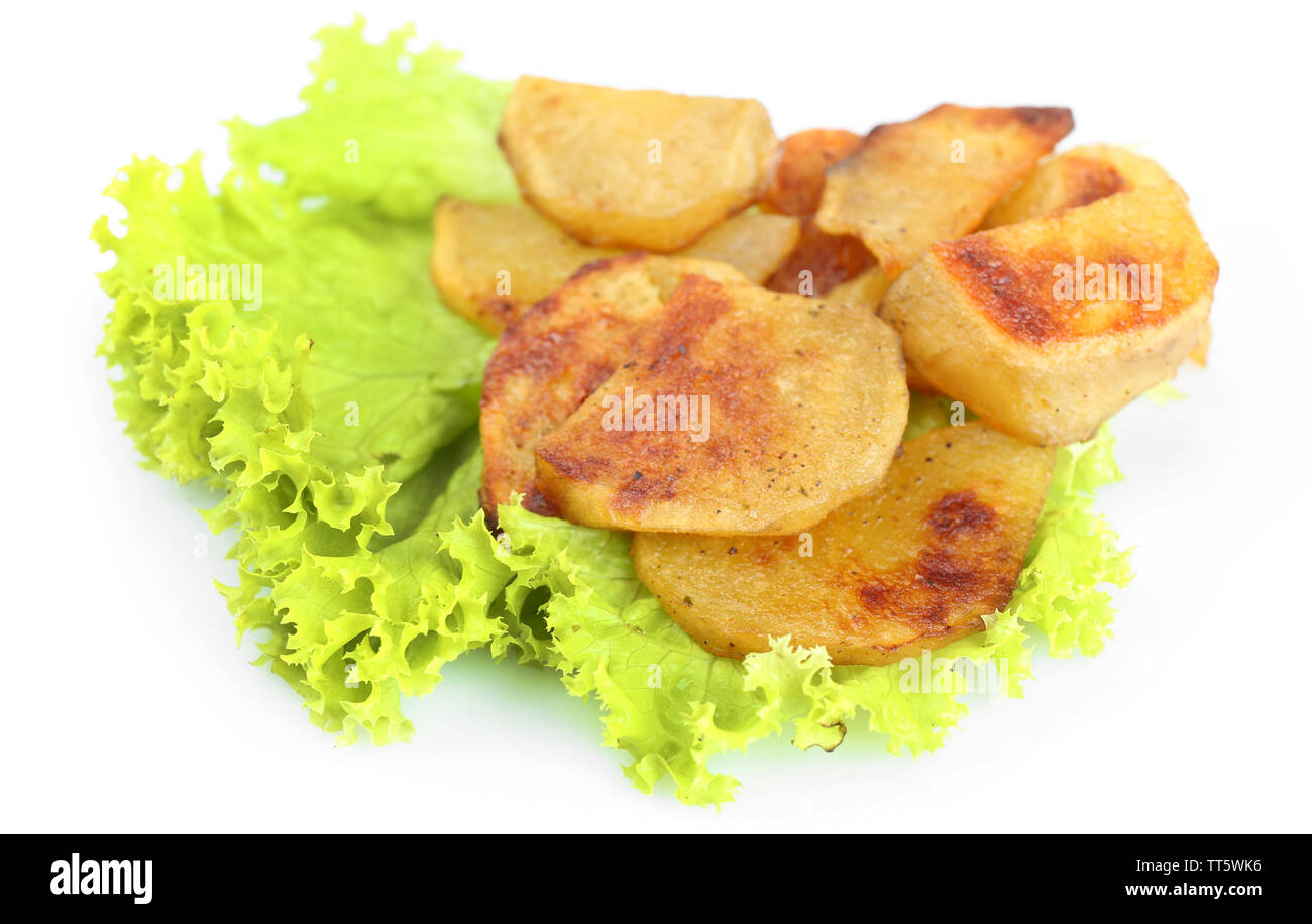 Homemade fried potato isolated on white Stock Photo - Alamy
