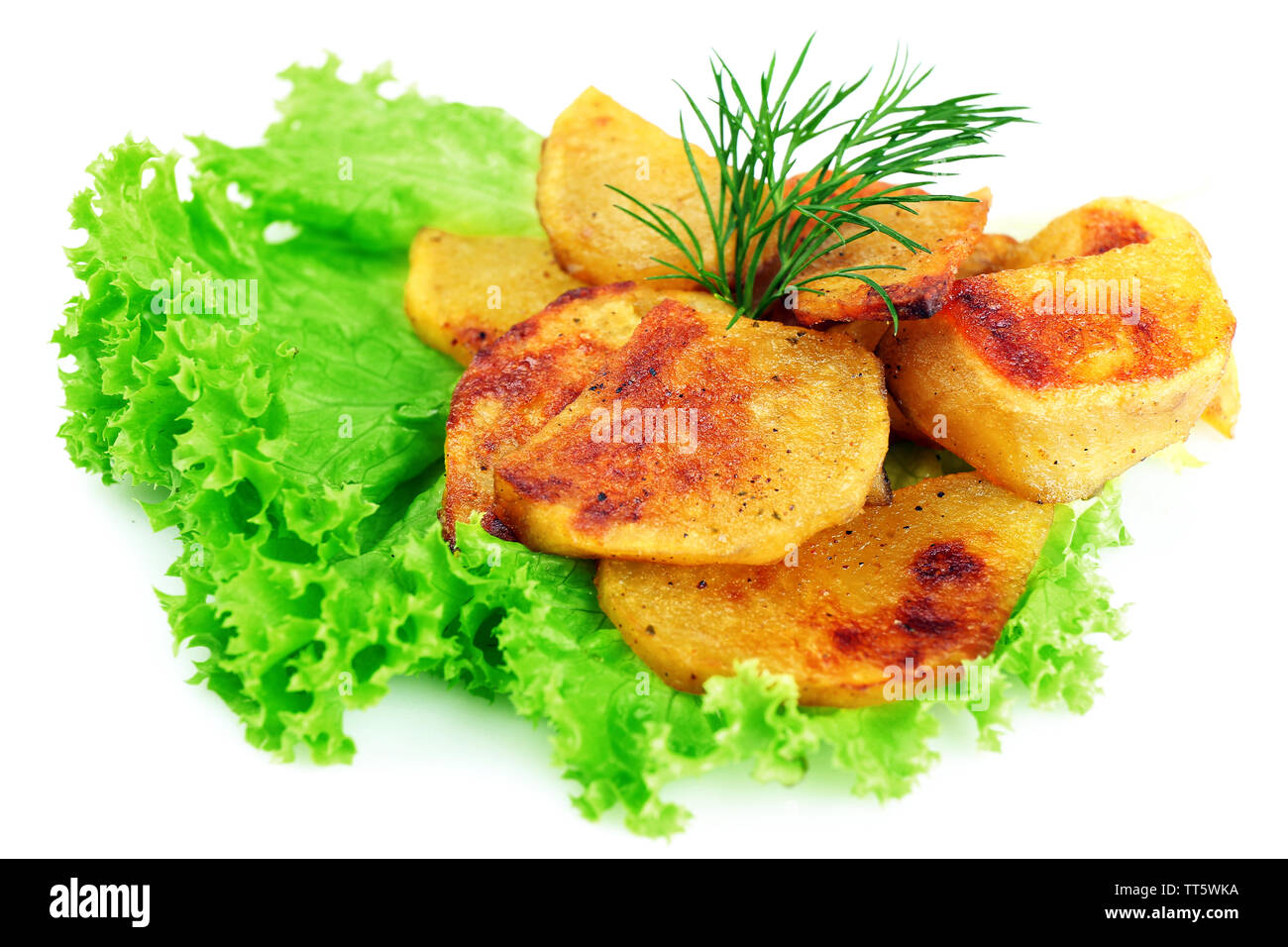 Homemade fried potato isolated on white Stock Photo - Alamy