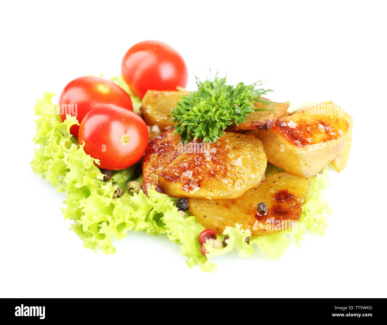 Homemade fried potato isolated on white Stock Photo - Alamy