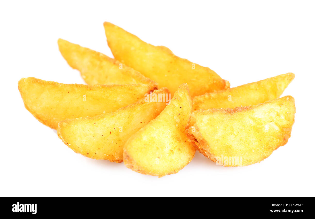 Homemade fried potato isolated on white Stock Photo - Alamy