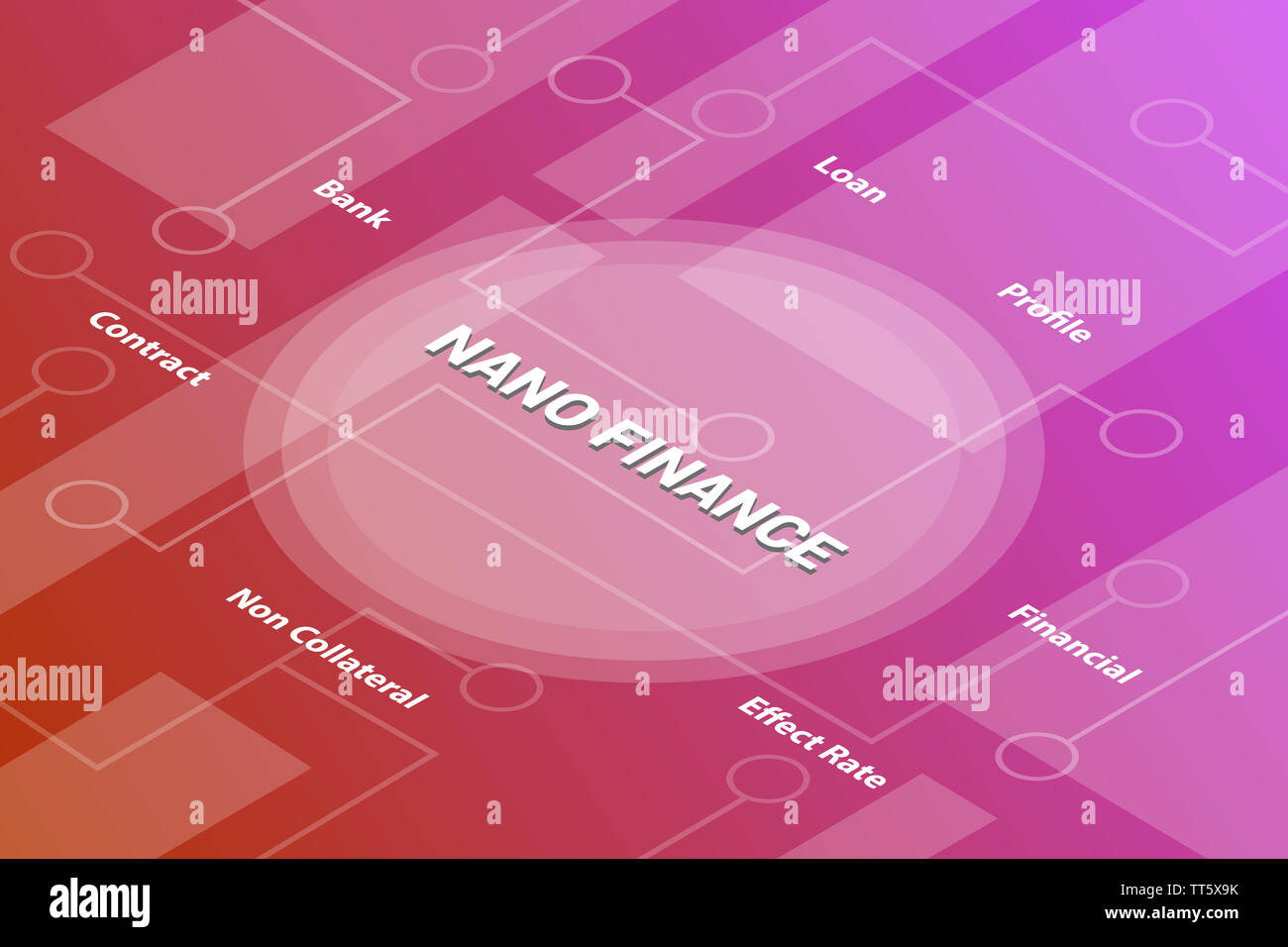 nano finance concept words isometric 3d word text concept with some ...