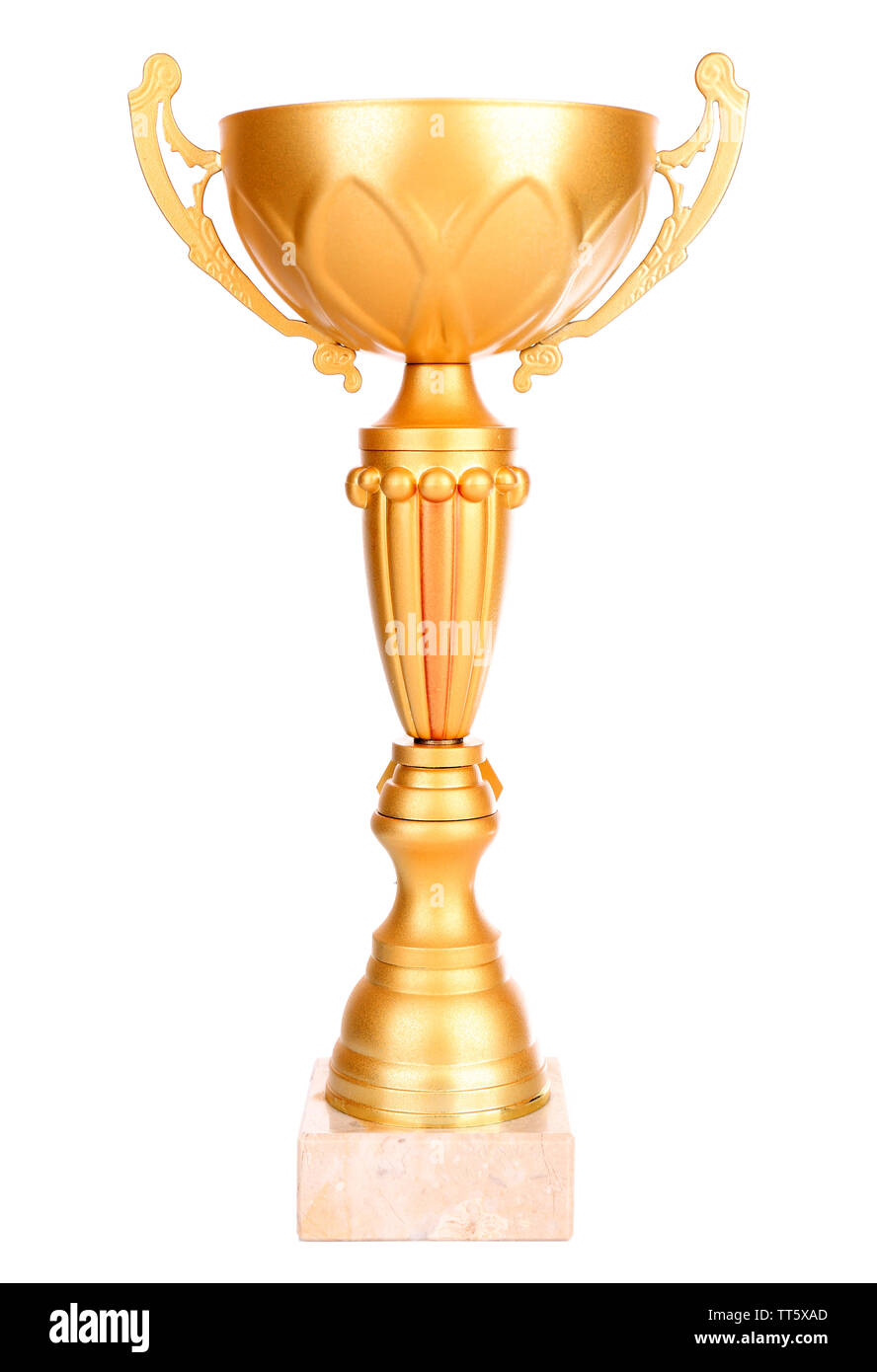 Trophy cup isolated on white Stock Photo - Alamy