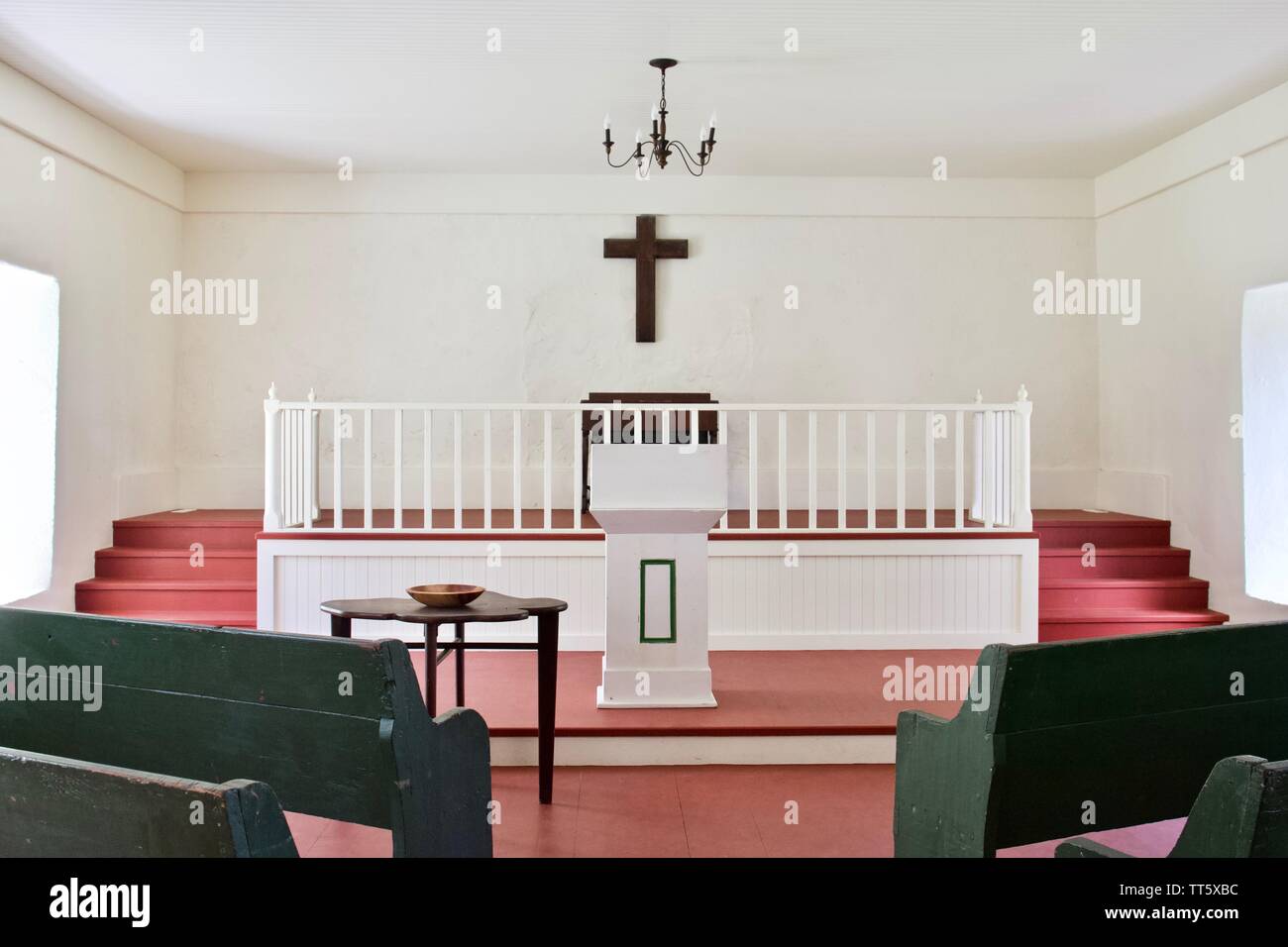 Altar of Palapala Ho'omau Church in Maui, Hawaii Stock Photo - Alamy