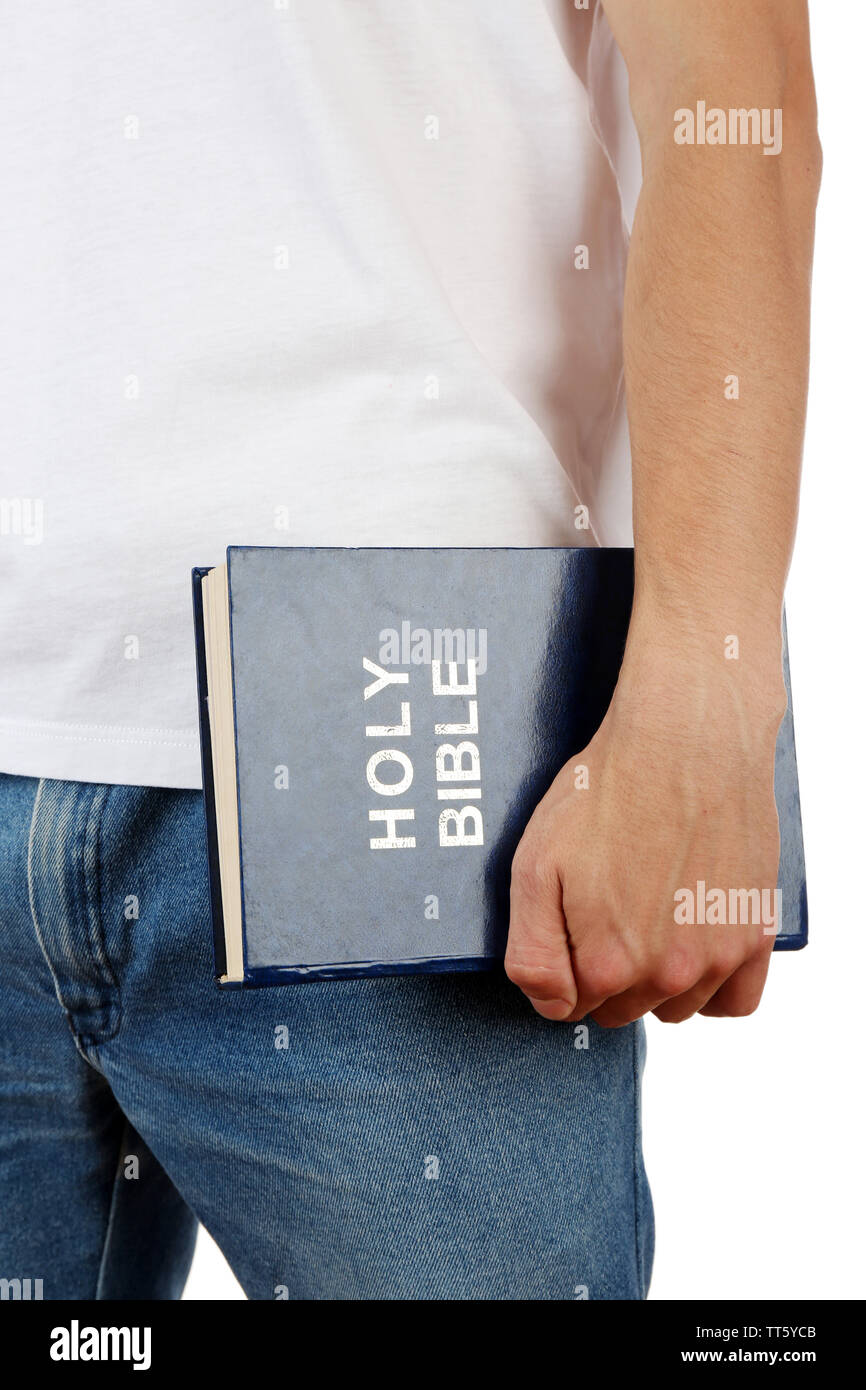 Man holding bible hi-res stock photography and images - Alamy