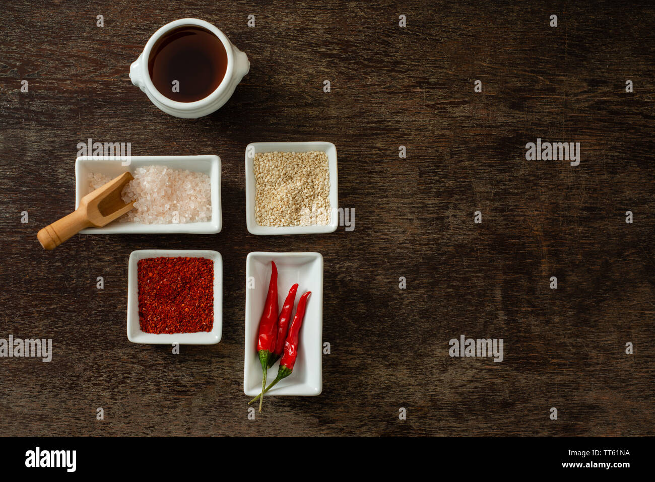 Various food items and ingredients for making spicy kimchee a favorite ...